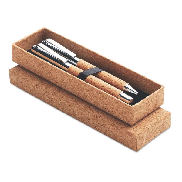 Werbe-Schreibgeräte-Set Kork, besten Preis! Gratisversand QUERCUS